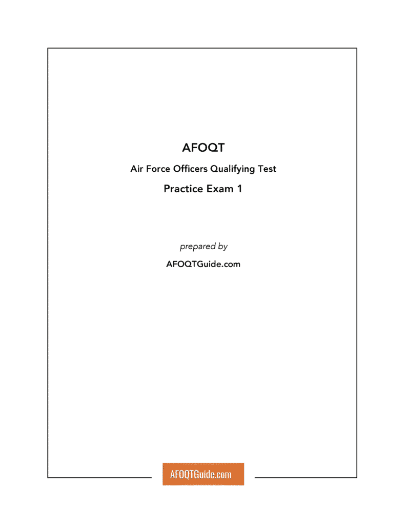 AFOQT Form T Practice Test 01 - AFOQTGuide.com